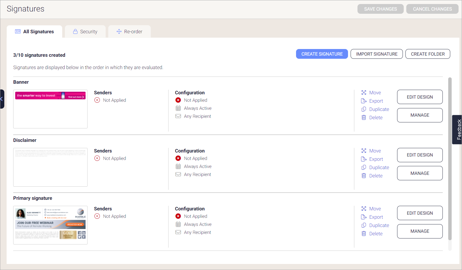 How to apply multiple signatures to the same email – Exclaimer Knowledge Base